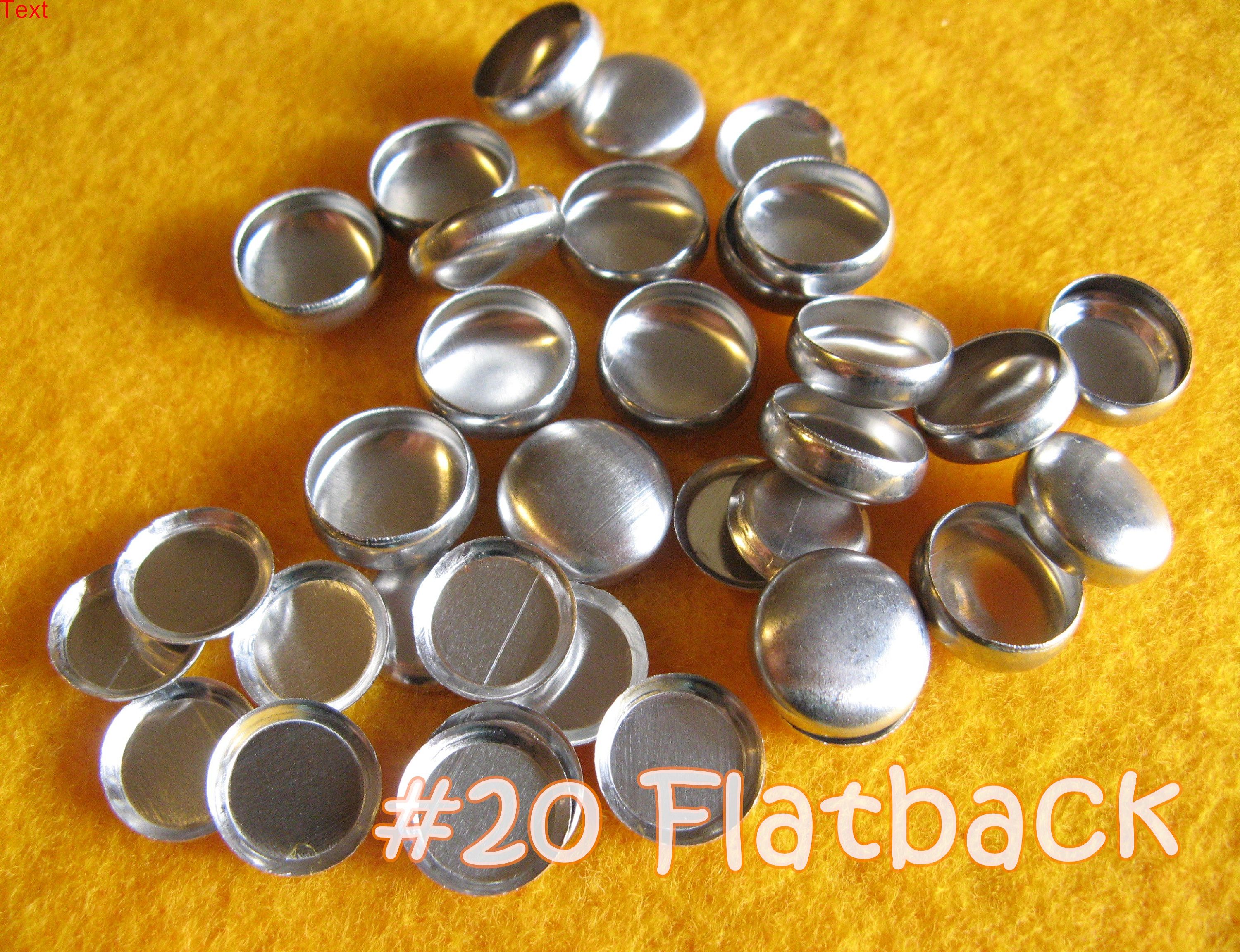 25 Covered Buttons Flat Backs - 1/2 Inch - Size 20 on Luulla